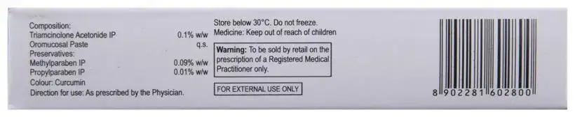 Kenalog (Triamcinolone) Oral Paste - Silk Pharmacy
